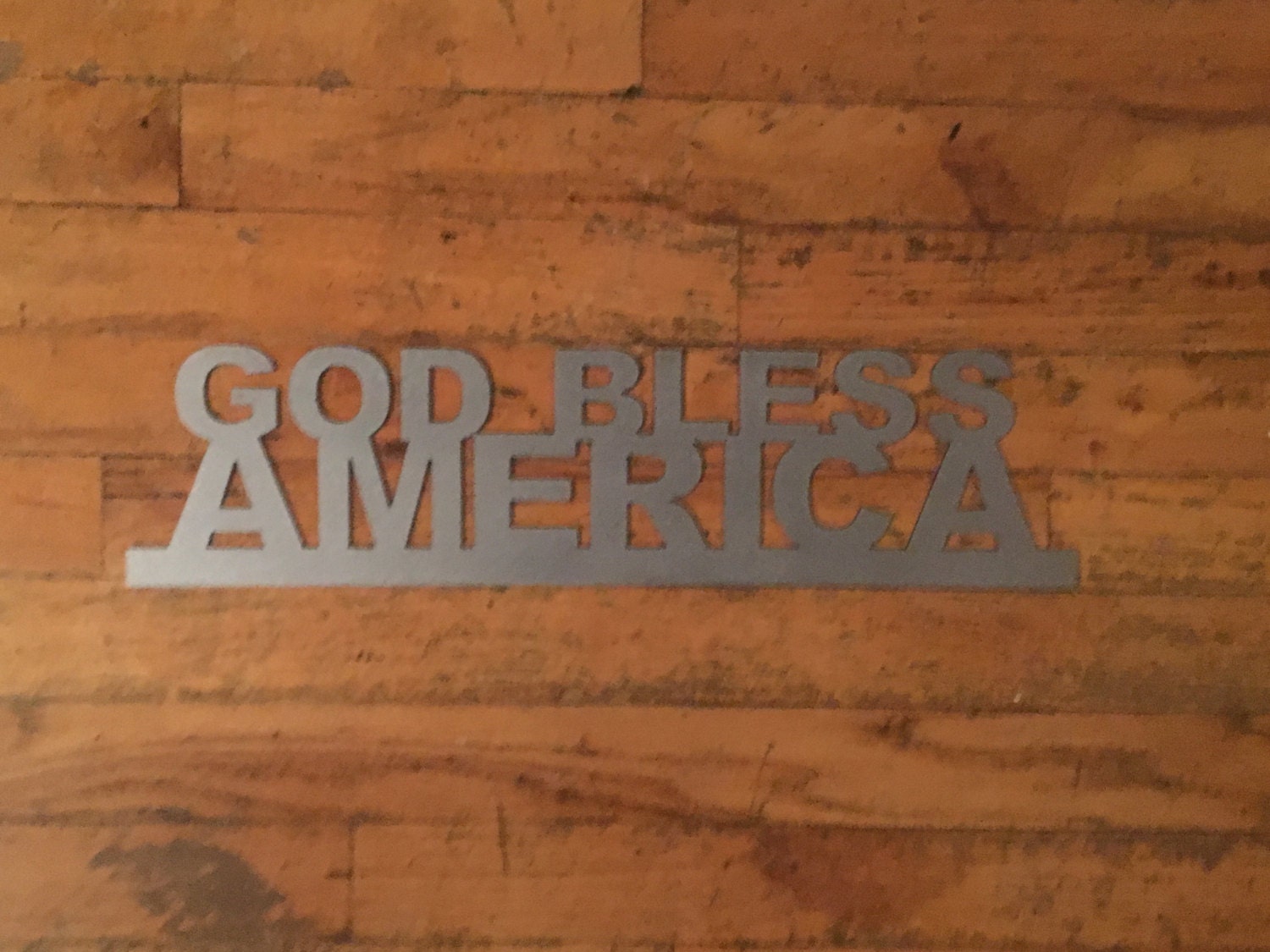 Metal Patriotic God Bless America Wall Sign 18" X 4.5" - Etsy