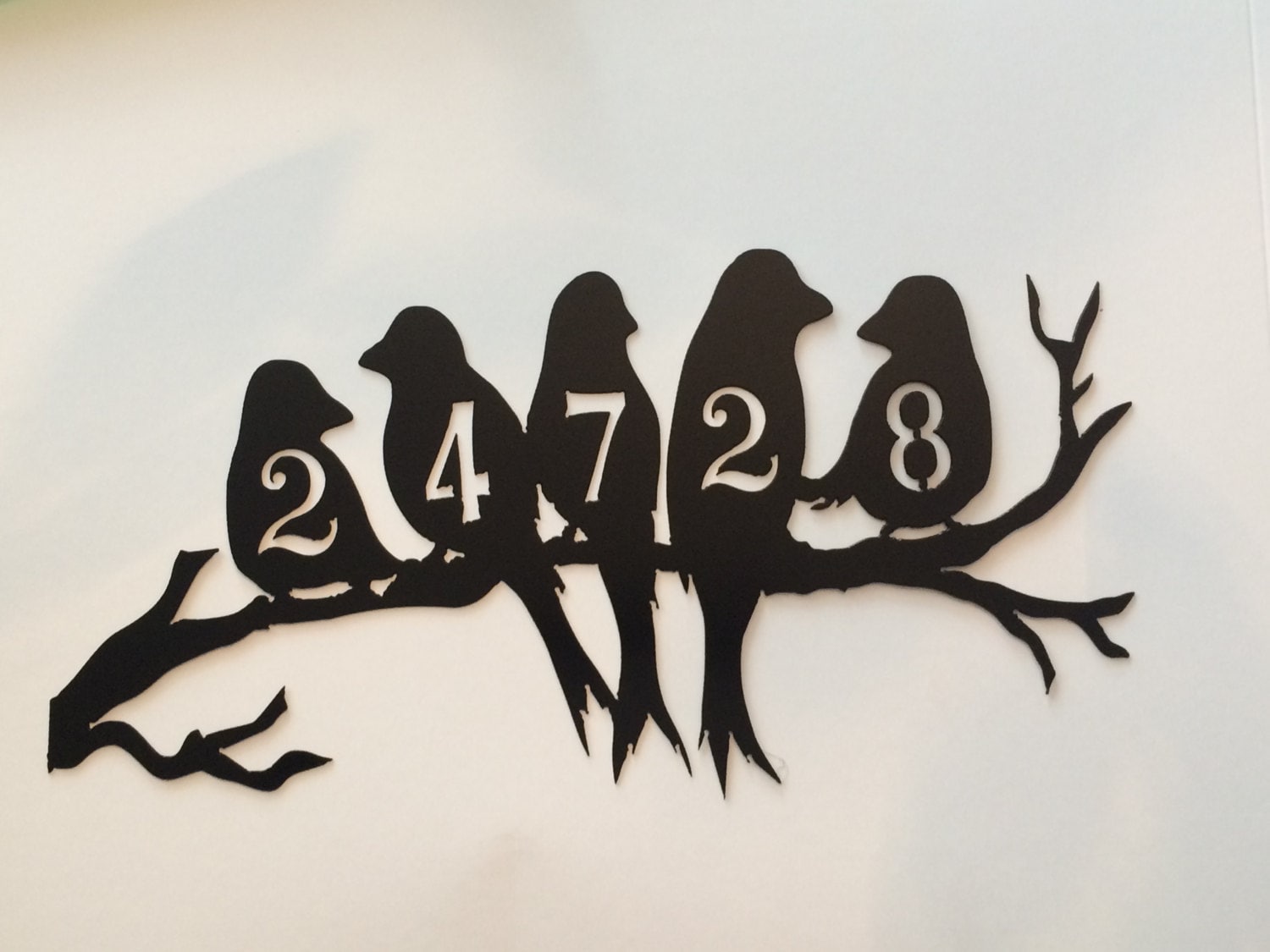Metal Birds on A Branch House Number Sign, 18" X 9.5" - Etsy