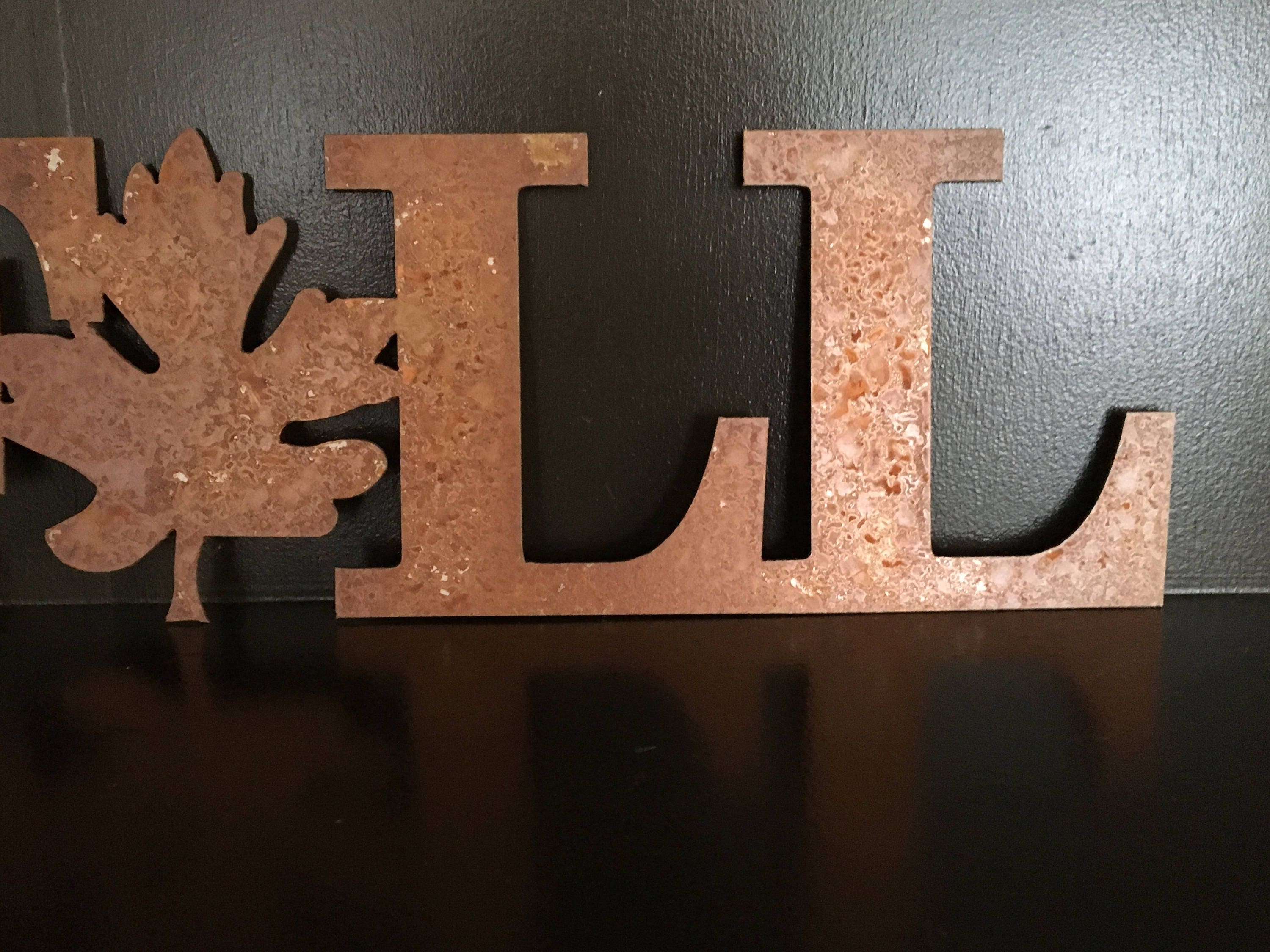 Metal fall Sign 18 X 5.5 | Etsy