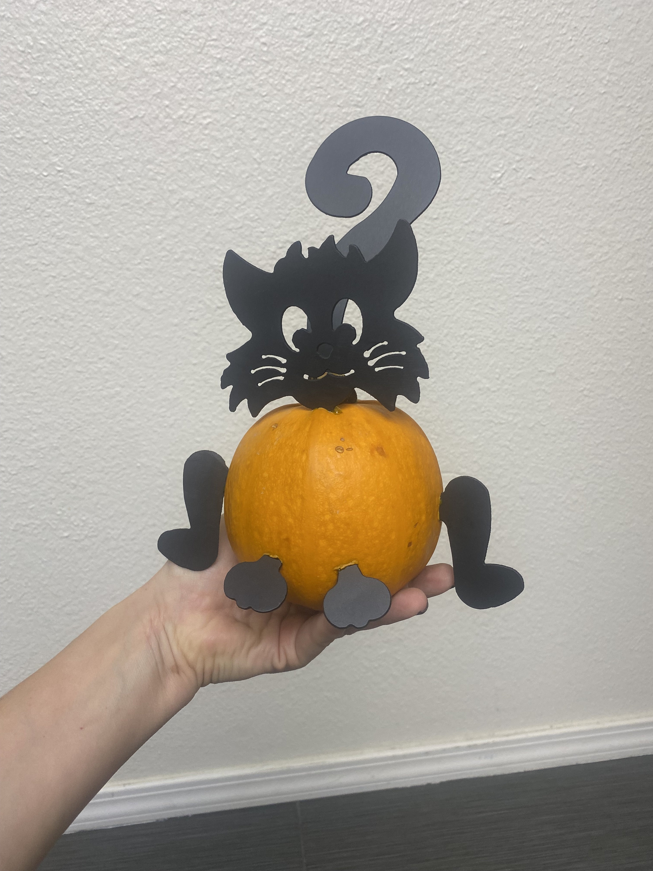 MINI Metal Cat Pumpkin Decorating Kit, Black Cat, Fall, Dark, Goth ...