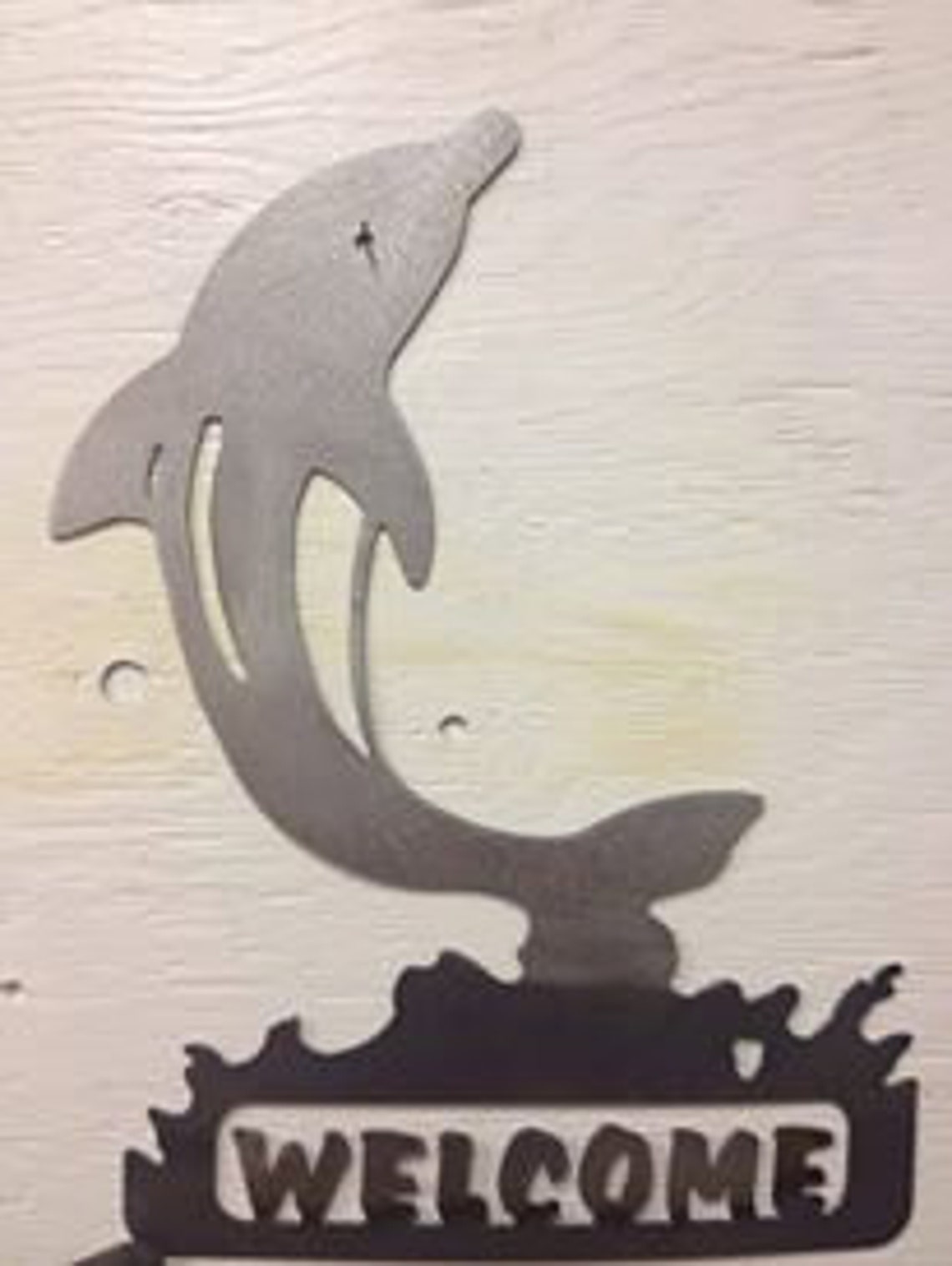 Metal Dolphin Welcome Sign - Etsy