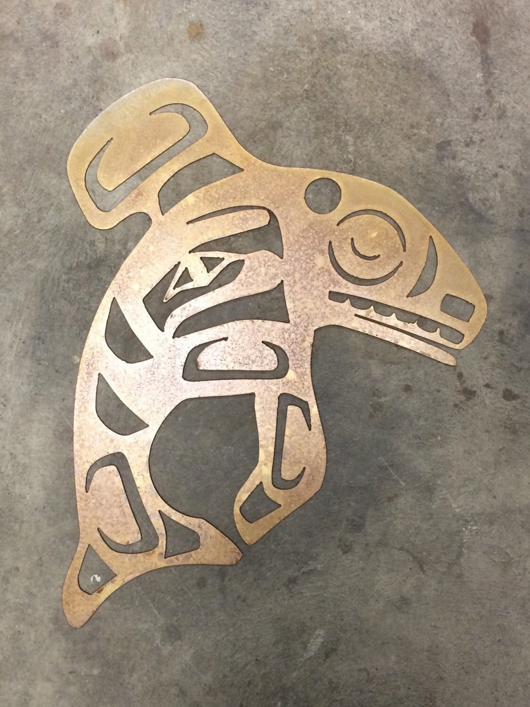 Metal Native Killer Whale 16" X 15" - Etsy