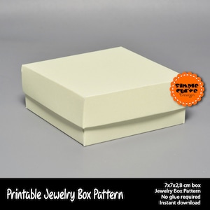 Jewelry Box Printable Pattern Packaging Gift Box Ready to Use Box ...