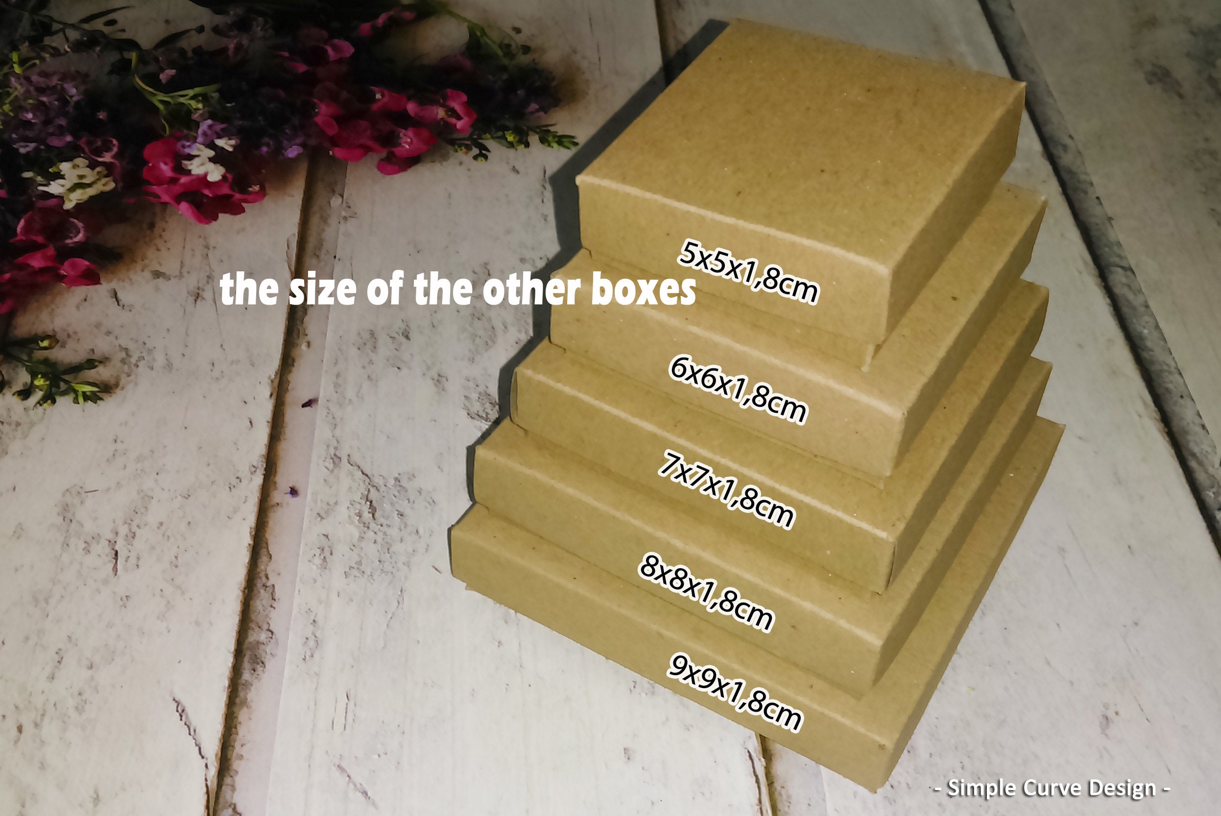 Printable Jewelry Box Pattern 9cm X 9cm X 1,8 Cm / Box Template / Paper ...