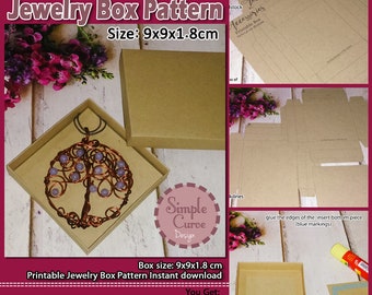 Jewelry Box Printable Pattern Packaging Gift Box Ready to Use - Etsy Canada