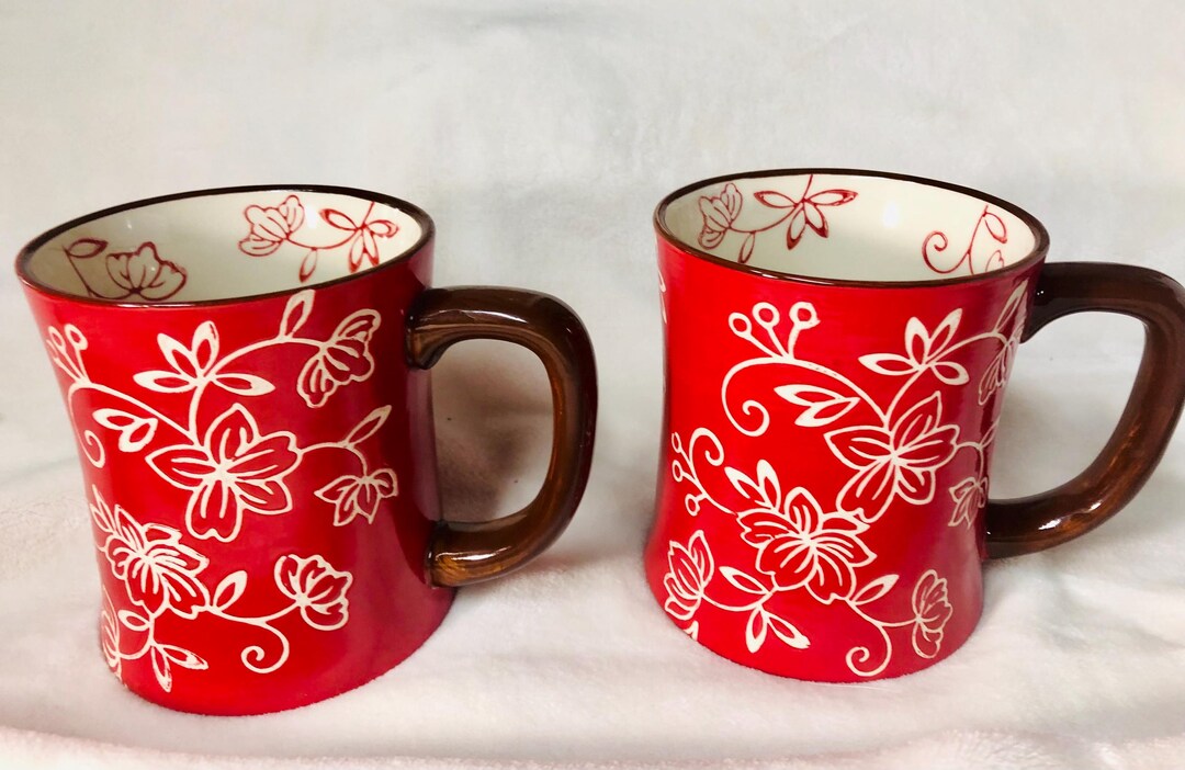 Temptations Floral Lace Coffee Mugs - Etsy