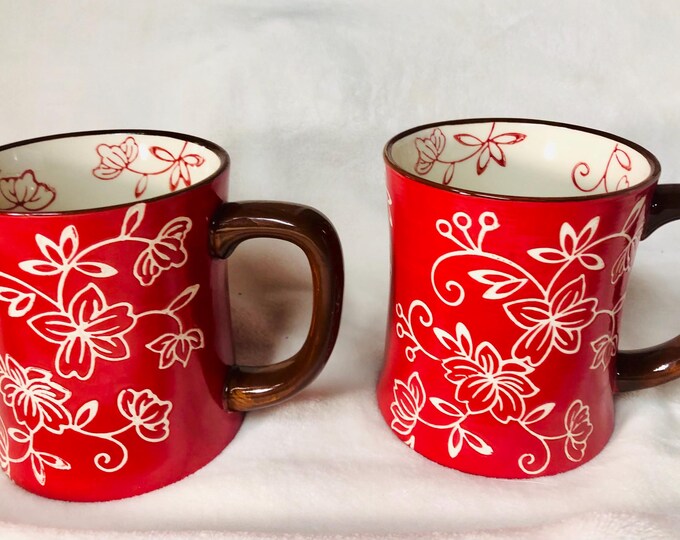 Temptations Floral Lace Coffee Mugs - Etsy