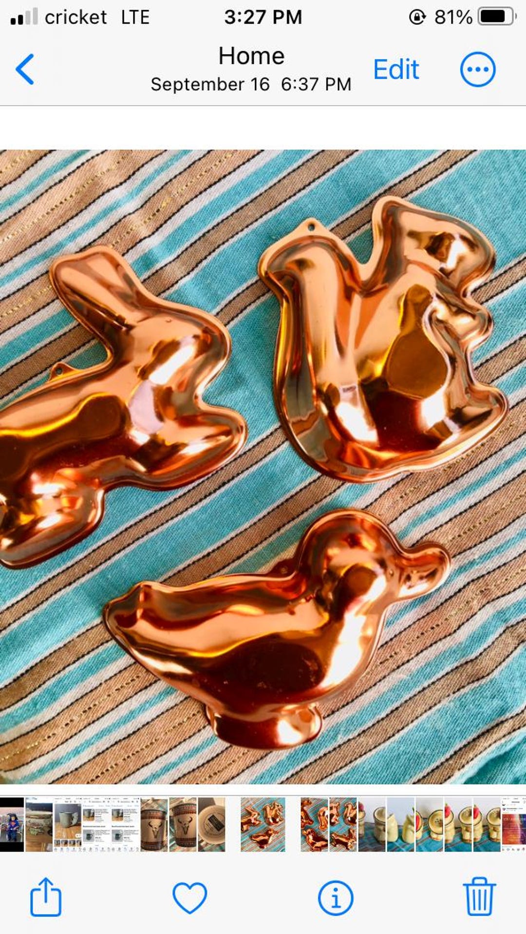 Miniature Copper Molds (3) - Etsy