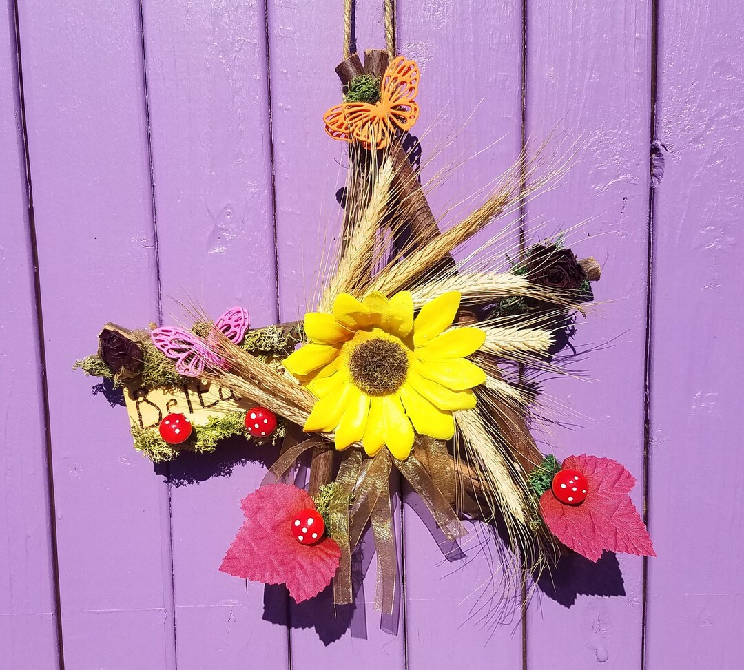 Dried Rose Pentacle, Mayday Home Decor, Beltaine Pentagram, Beltane ...