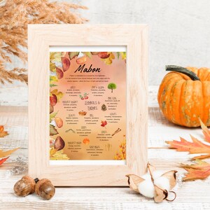 Autumn Digital Sheet, Mabon Printable Art, Downloadable Bos, Witches ...