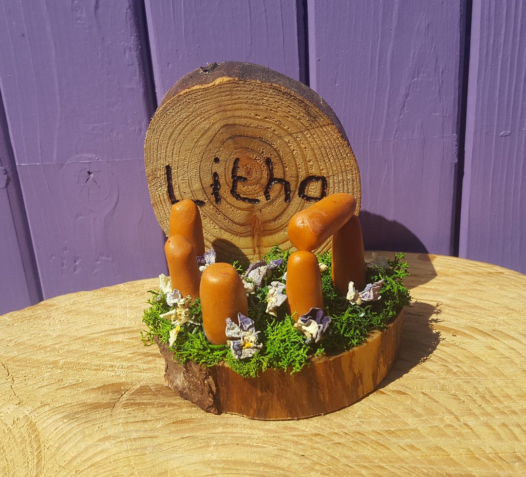 Litha Wooden Decor Summer Solstice Midsummer Flowers Wiccan - Etsy