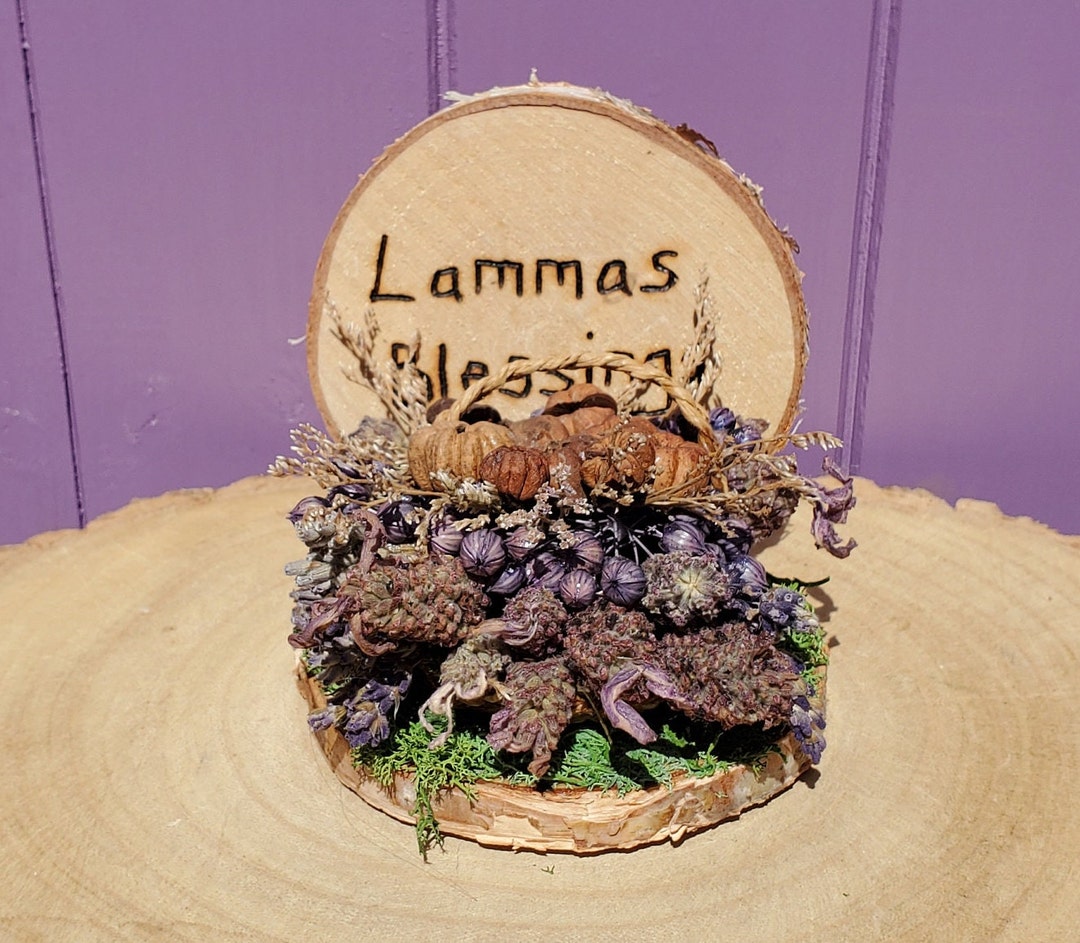 Lammas Blessings, Lughnasadh Wood Sign, Harvest Home Decor, Lavender ...