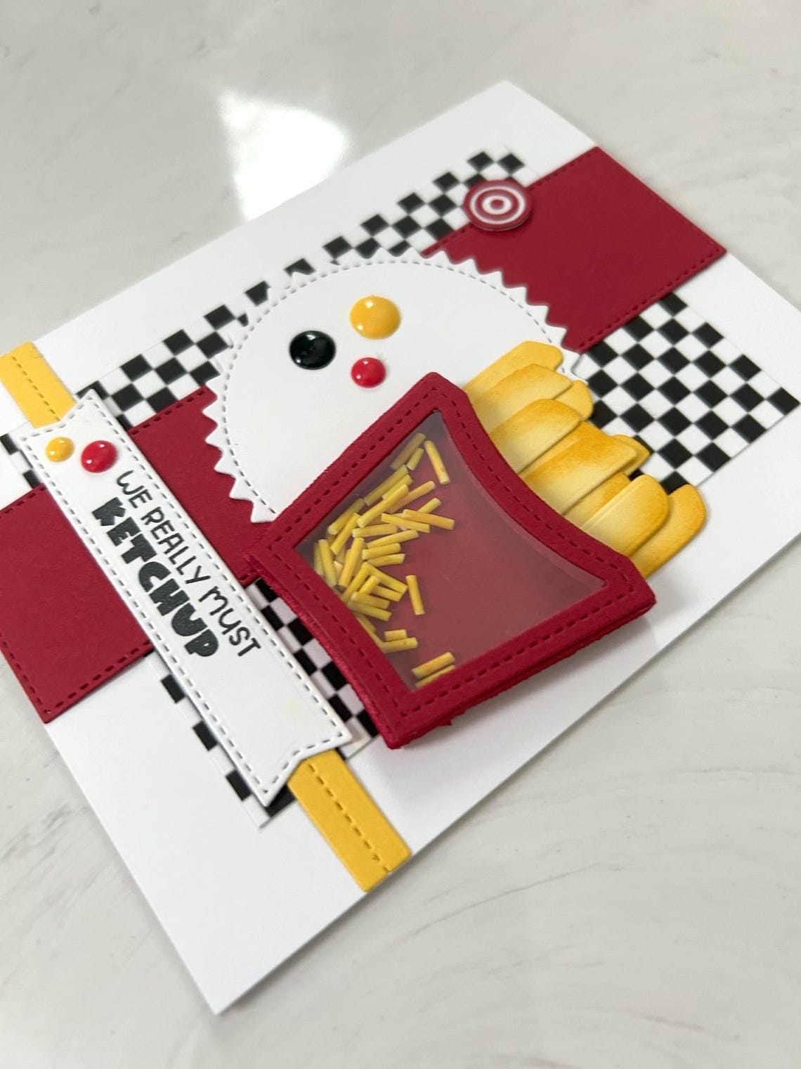 Handmade French Fries Shaker Card: Fast Food Birthday Card - Etsy