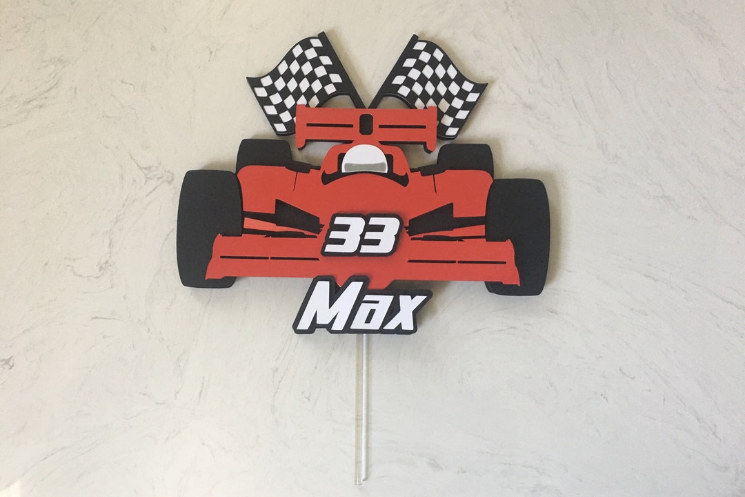 Custom Race Car Cake Topper, Racing Car Cake Topper, Birthday Cake ...