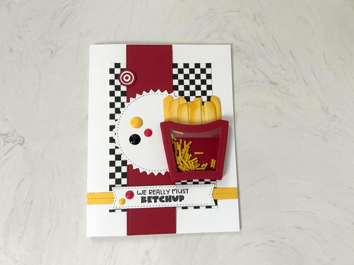 Handmade French Fries Shaker Card: Fast Food Birthday Card - Etsy