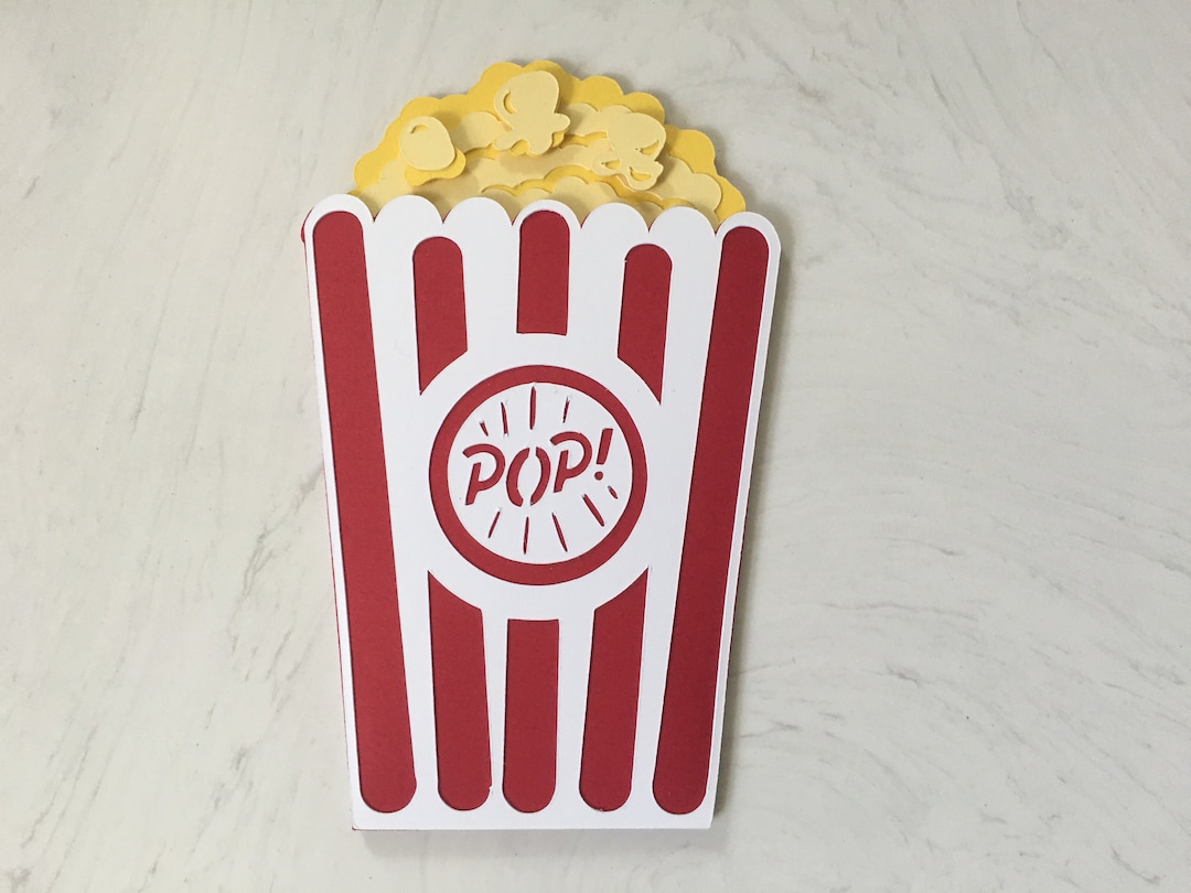 Popcorn Gift Card Holder, Movie Night Gift Card Holder, Movie Party ...