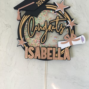 Custom Graduation Shaker Cake Topper, Graduation Cake Topper ...