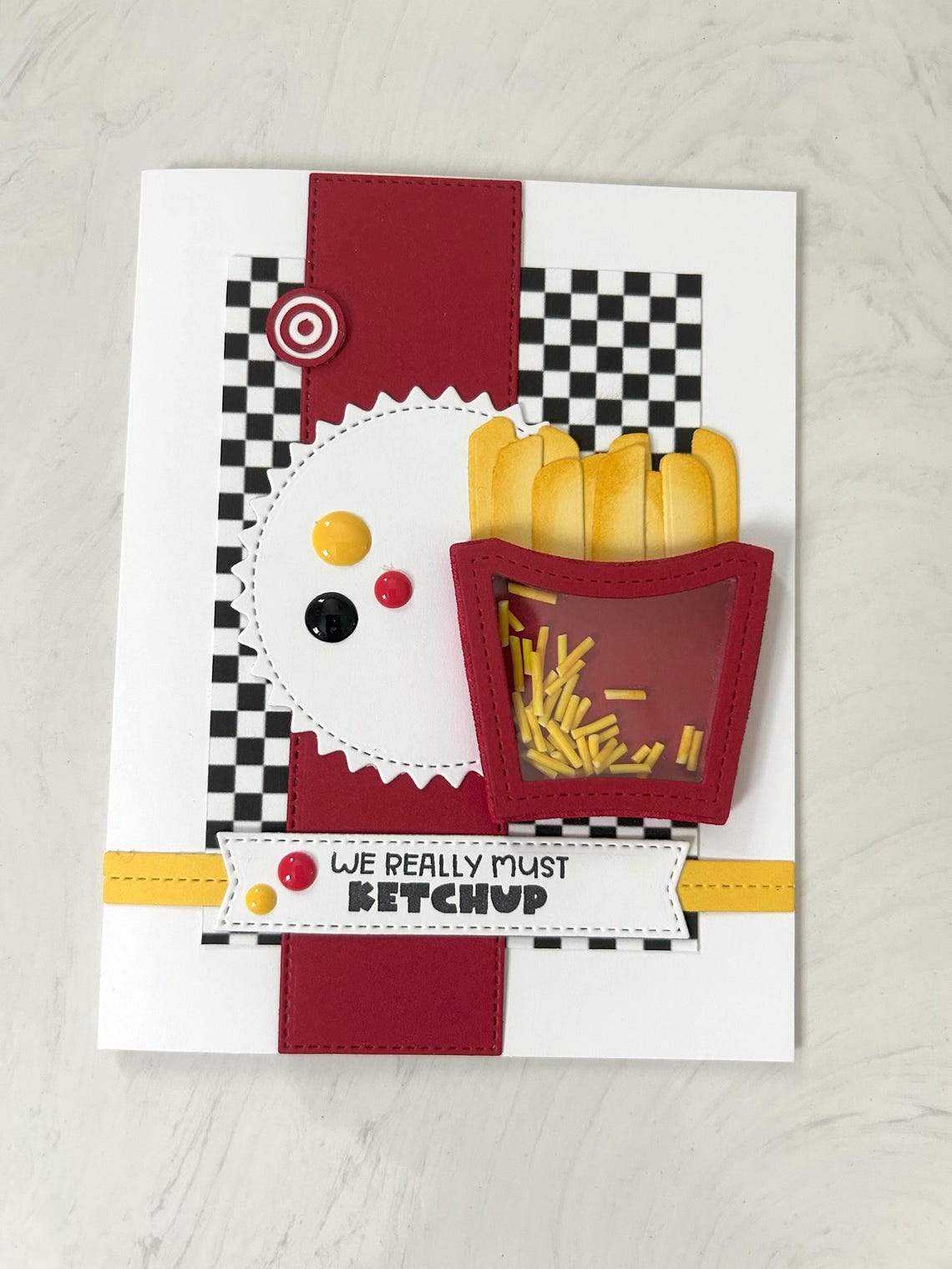 Handmade French Fries Shaker Card: Fast Food Birthday Card - Etsy