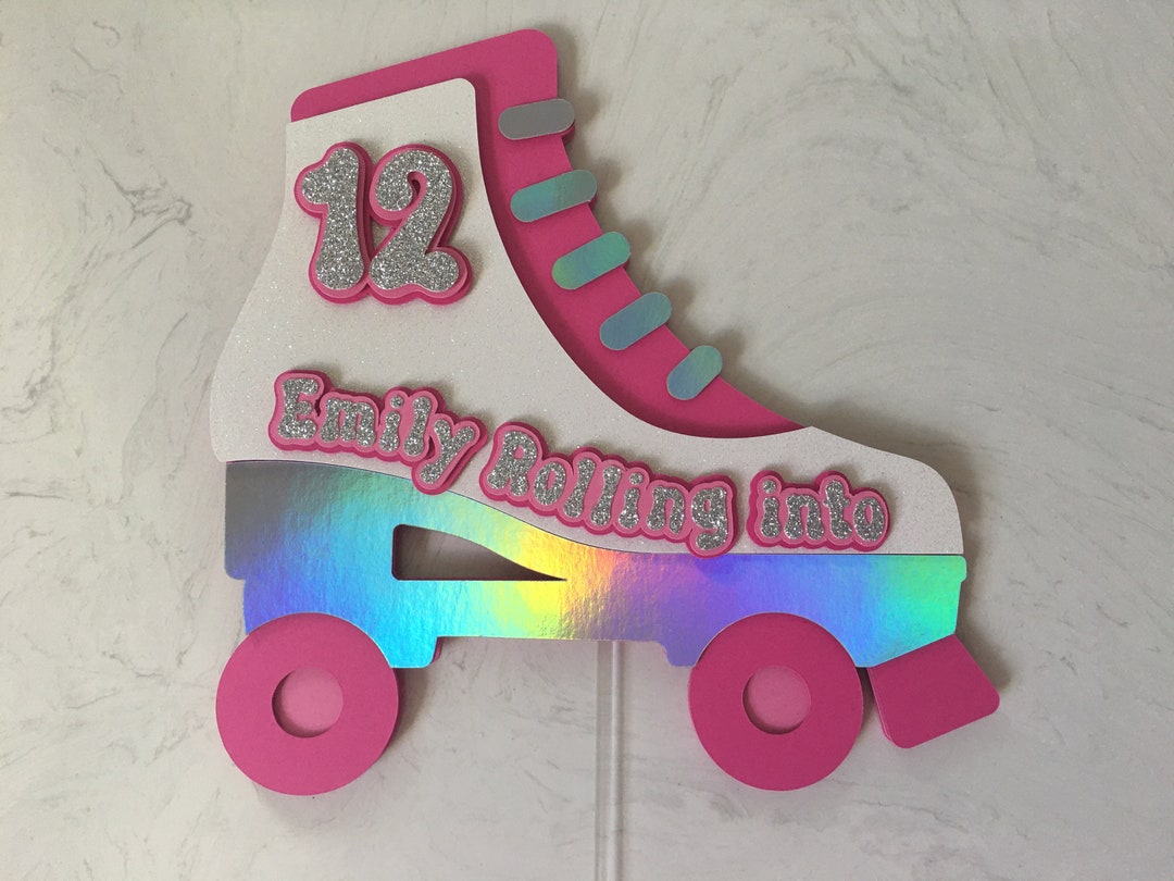 Custom Roller Skate Cake Topper, Birthday Cake Topper, 3D Cake Topper ...