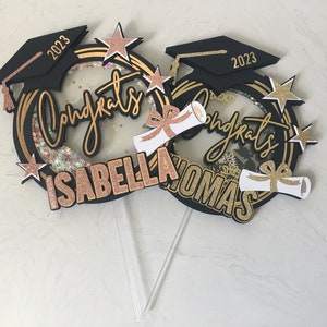 Custom Graduation Shaker Cake Topper Graduation Cake Topper - Etsy