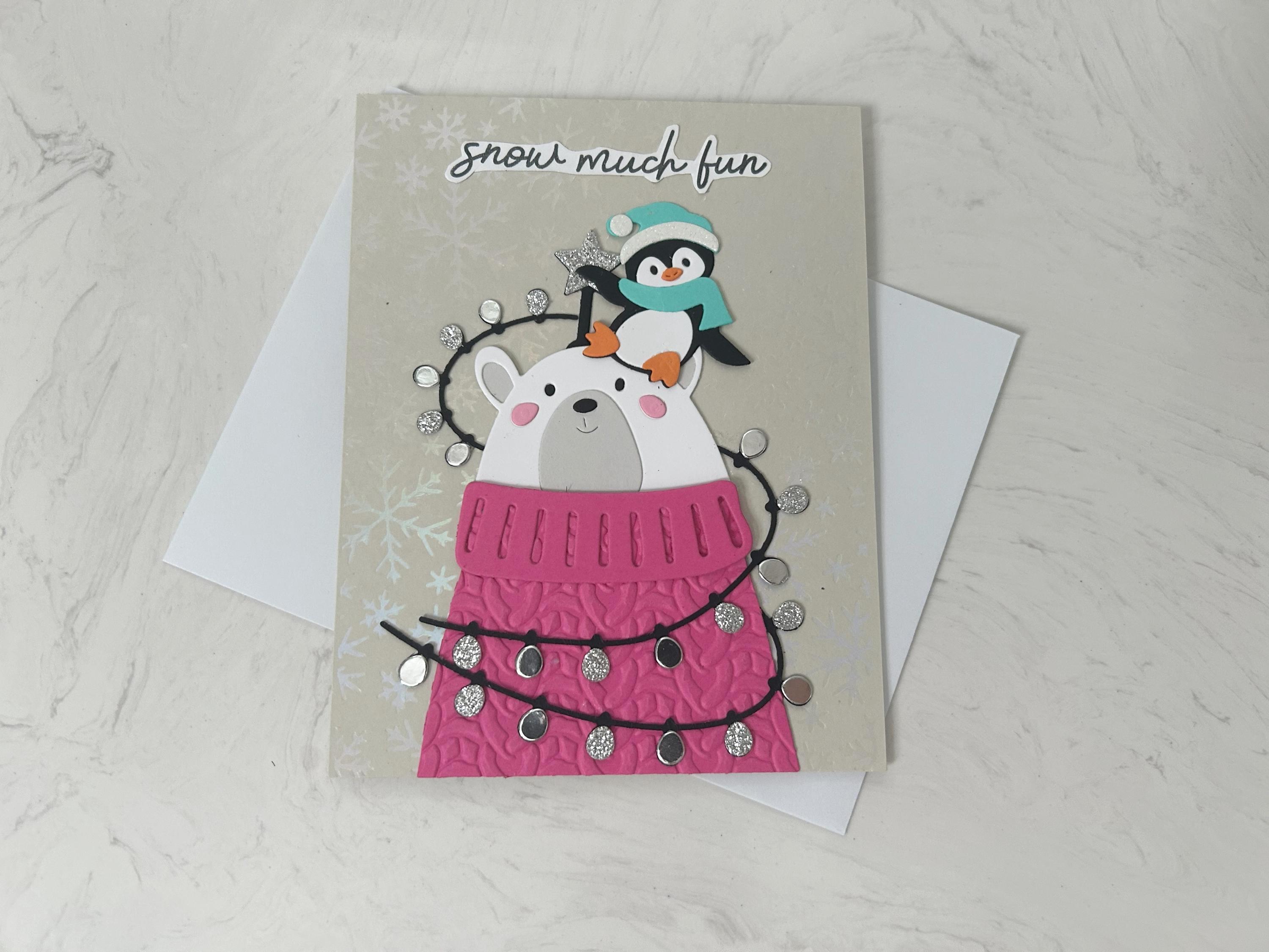 Handmade Christmas Card: Polar Bear Christmas Greetings - Etsy