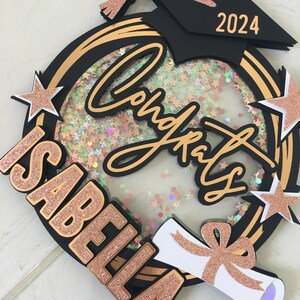 Custom Graduation Shaker Cake Topper, Graduation Cake Topper ...