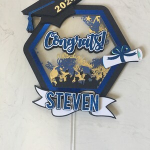 Custom Graduation Shaker Cake Topper, Graduation Cake Topper ...