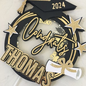 Custom Graduation Shaker Cake Topper, Graduation Cake Topper ...