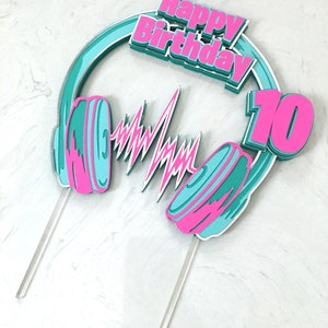 Custom Headphones Cake Topper Birthday Cake Topper Music - Etsy