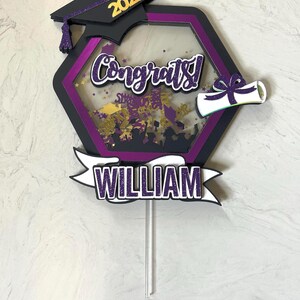 Custom Graduation Shaker Cake Topper, Graduation Cake Topper ...