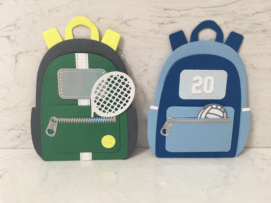 Paper Sports Backpack Gift Card Holder, Tennis / Volleyball Gift Card ...