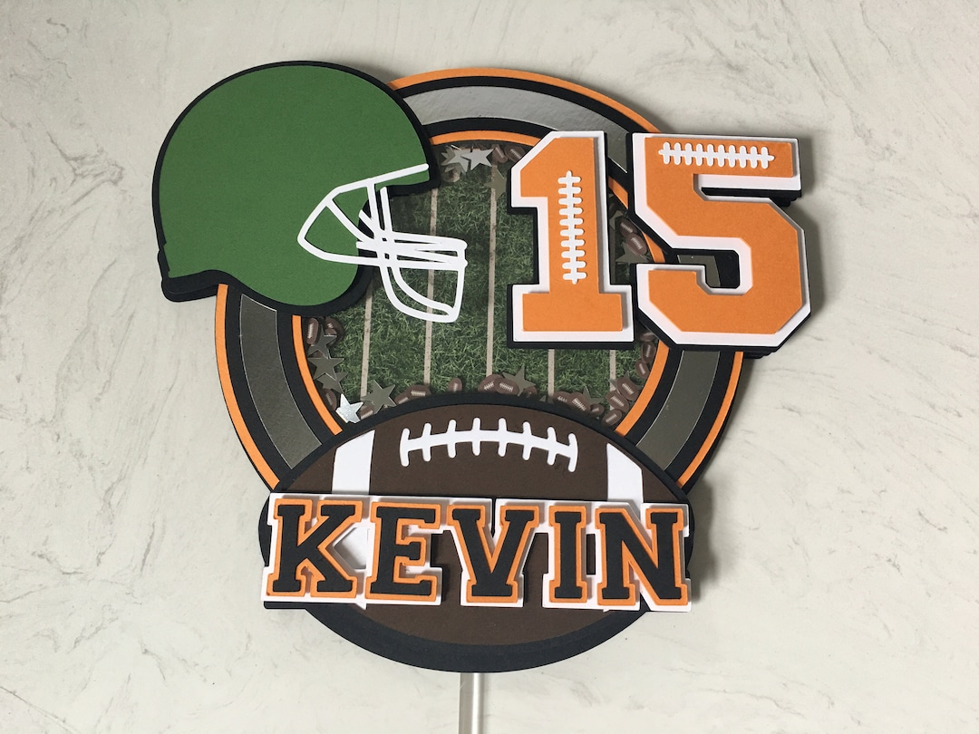 Custom Football Cake Topper Shaker Cake Topper Football - Etsy