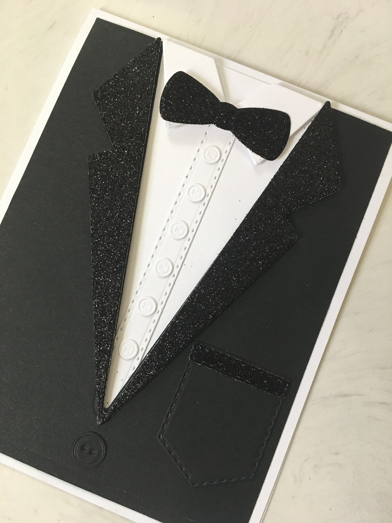 Handmade Tuxedo Card: Masculine Greeting Card - Etsy