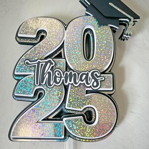 Custom Graduation Cake Topper With 4 Lights, Class Of, Personalized ...