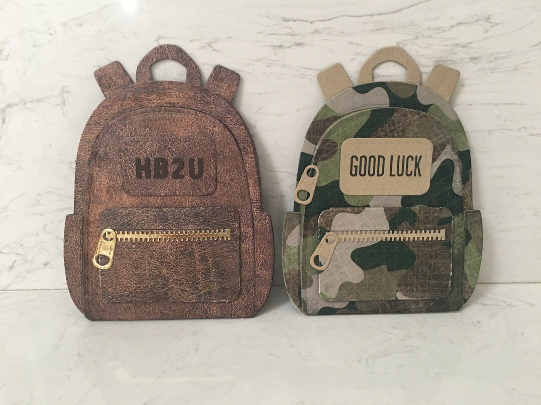 Paper Backpack Gift Card Holder, Gift Card Holder, Birthday Gift Card ...