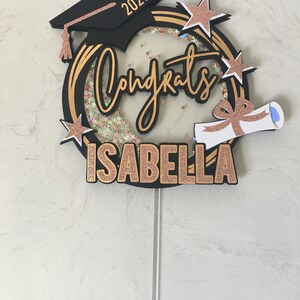 Custom Graduation Shaker Cake Topper Graduation Cake Topper - Etsy
