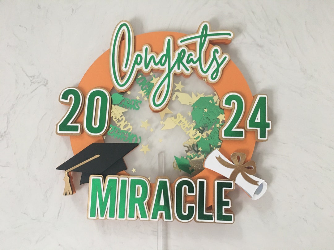 Custom Graduation Shaker Cake Topper, Graduation Cake Topper ...