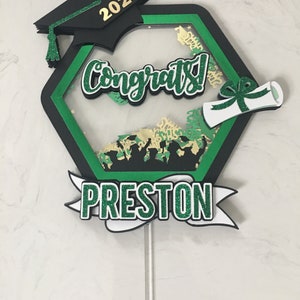 Custom Graduation Shaker Cake Topper, Graduation Cake Topper ...