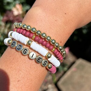 Texas A&M Bracelet Stack - Etsy