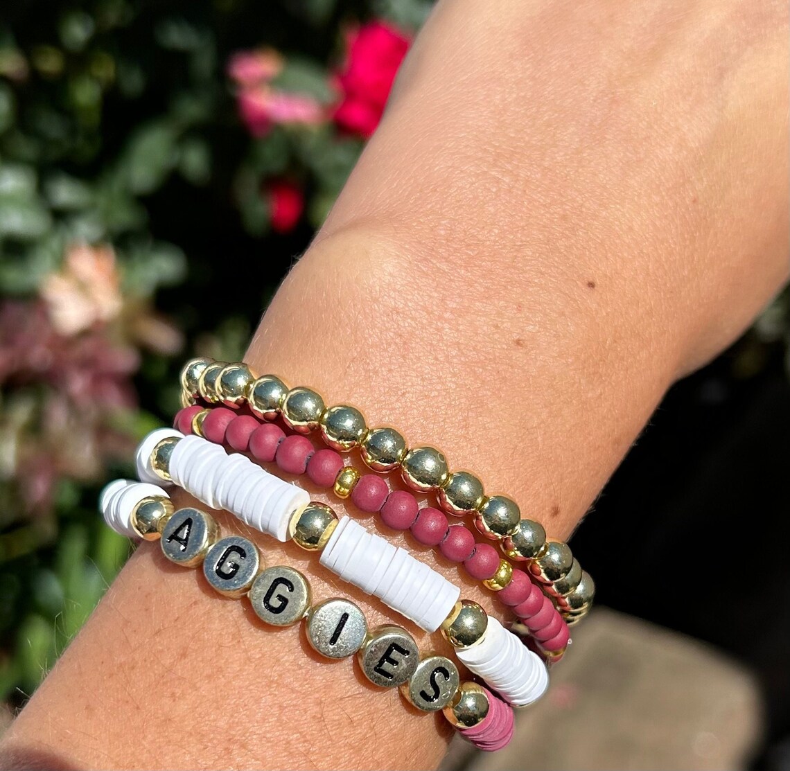 Texas A&M Bracelet Stack - Etsy