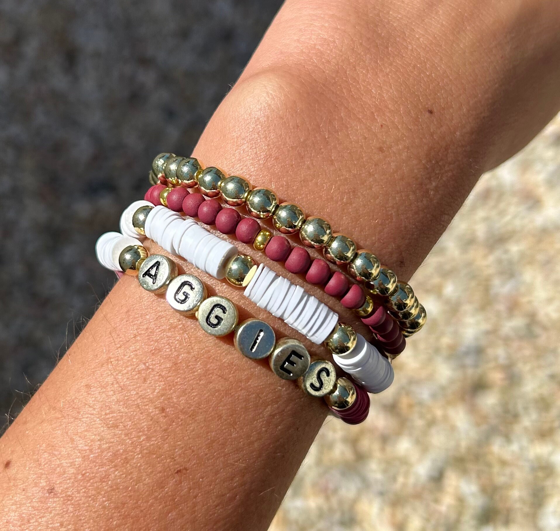Texas A&M Bracelet Stack - Etsy