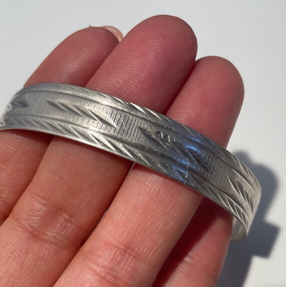 Antique silver Berber bangle - silver bangle - tribal… - Gem