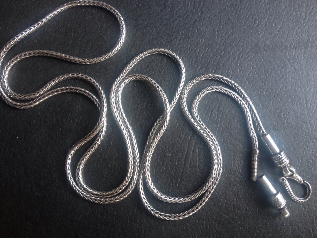 26 Inch Silver Chain Necklace - Rope Chain/handmade/vintage /ethnic ...
