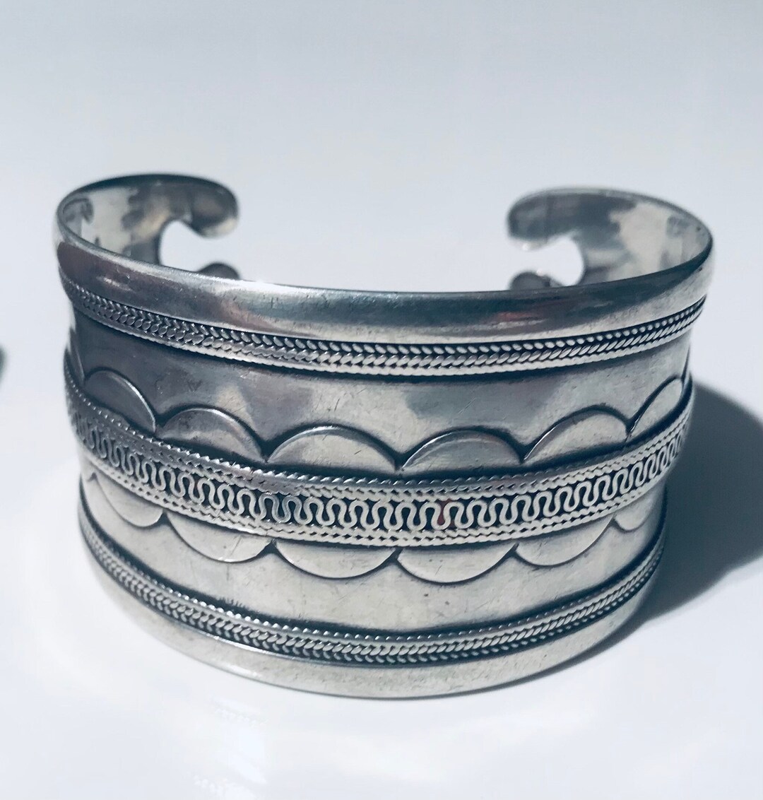 Antique Silver Turkmen Tribe Bracelet - Silver Bracelet - Tribal ...