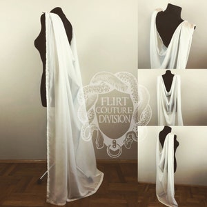 Wedding Chiffon Cape Sheer Open Back Cape Bridal Cape - Etsy