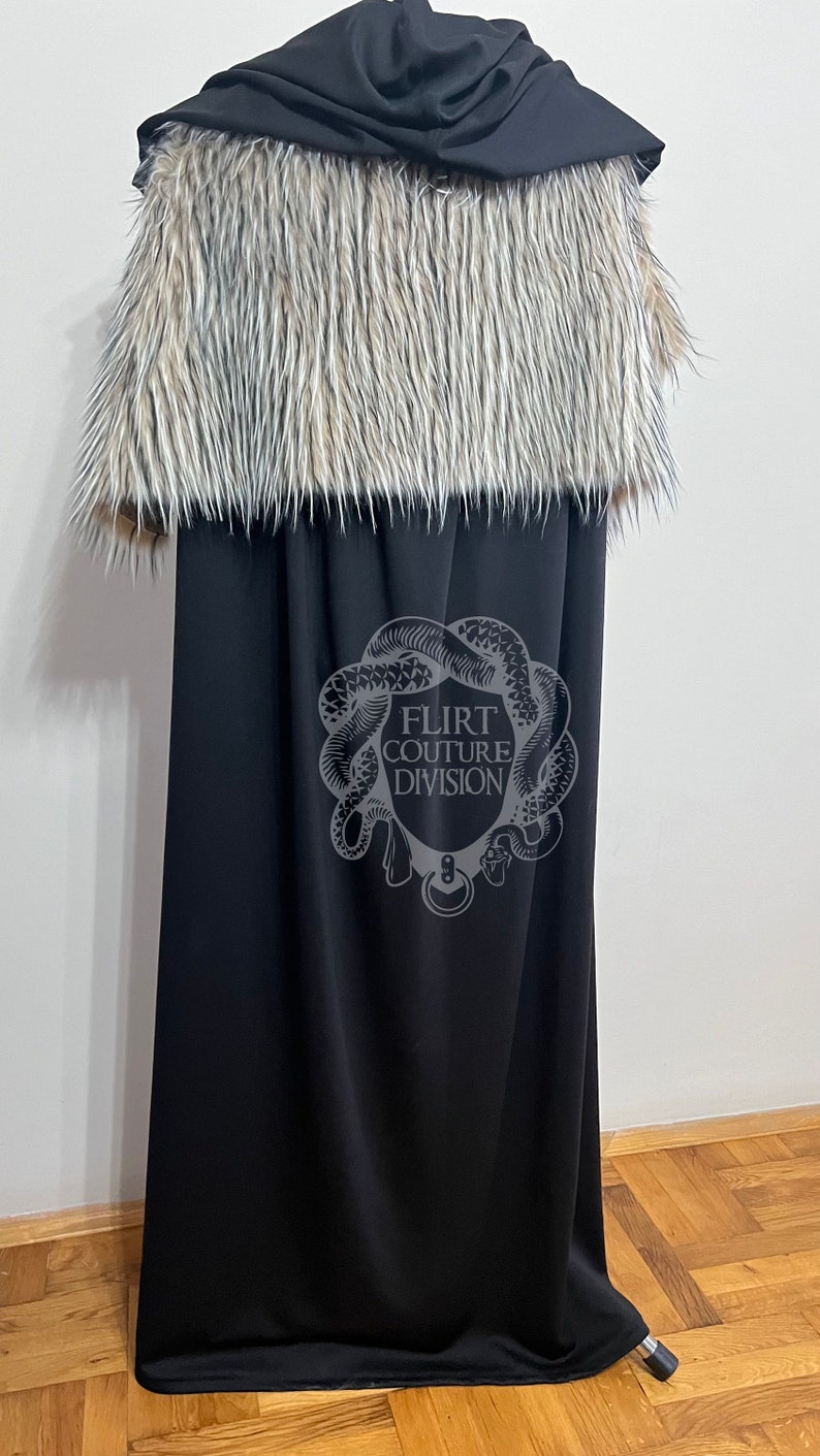 Medieval Hooded Cloak Fur Cape Leather Belts Viking Cloak - Etsy