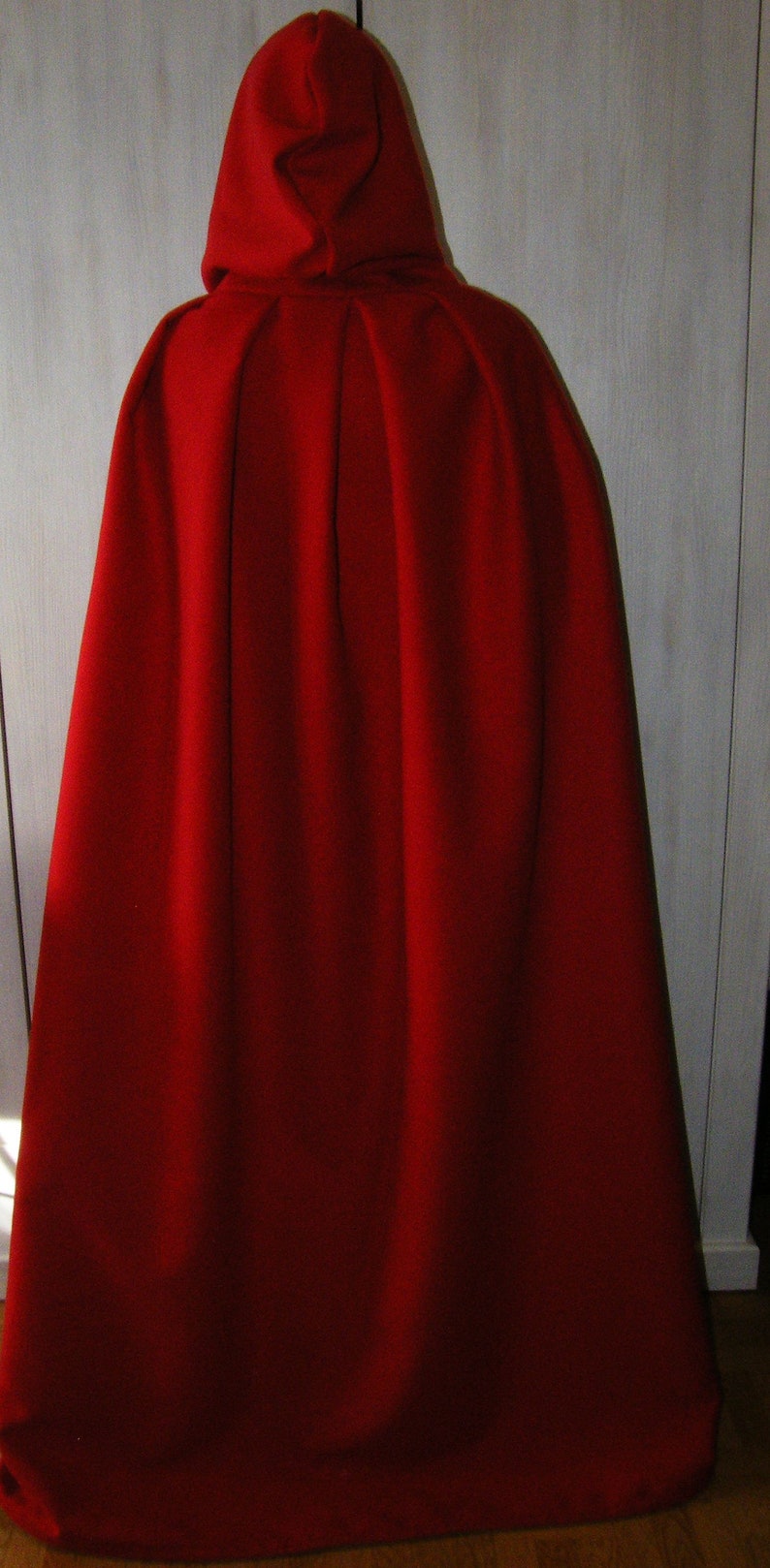 Black Wool Hooded Cloak Wool Hooded Coat Halloween Cloak | Etsy