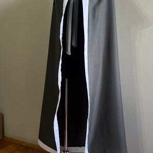 Dark Gray Hooded Cloak With White Ending, Hooded Cape, Hooded Cloak ...