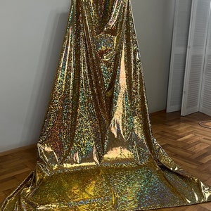 Long Gold Cape,eternal Hologram Cloak, Cloak, Renaissance Medieval Cape ...