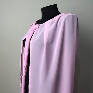 Baby Pink Chiffon Cape, Soft Cape, Silk Cape, Cosplay Cloak, Cathedral ...